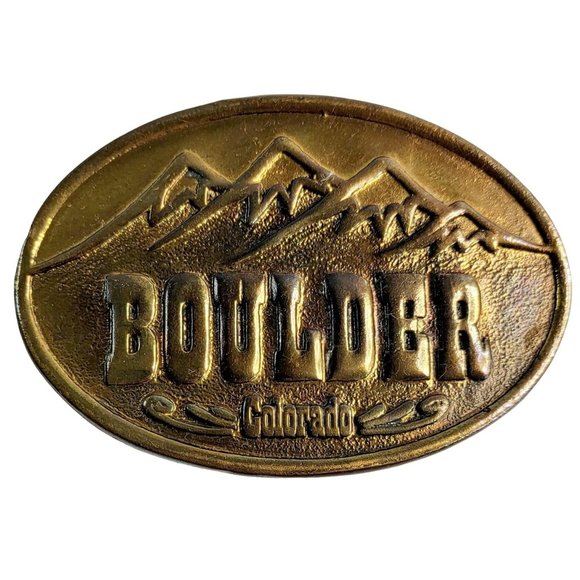 Dozy | Accessories | Vintage Boulder Colorado Brass Belt Buckle By Dozy ...